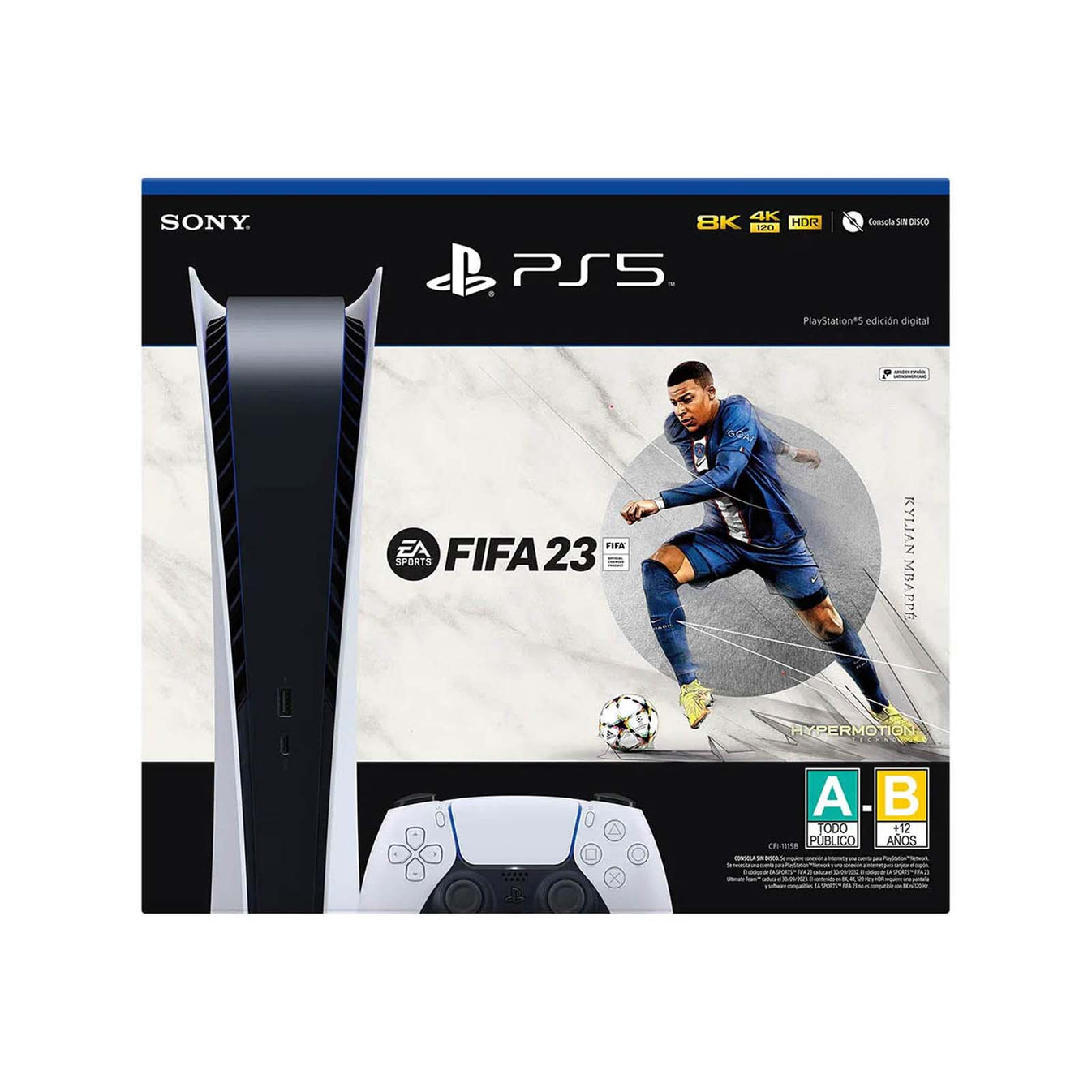 PlayStation 5 Edición Digital 825 GB + FIFA 23 – Mega Audio