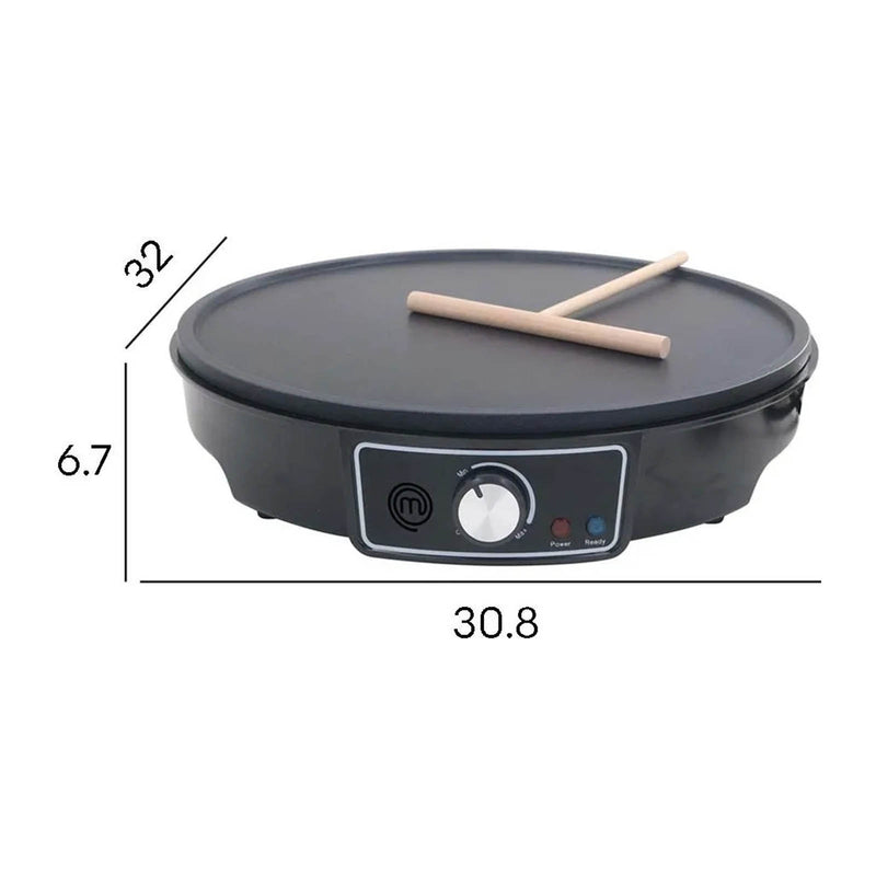 Crepera Eléctrica Masterchef Nonstick + Premium Negro MK-CM-V2